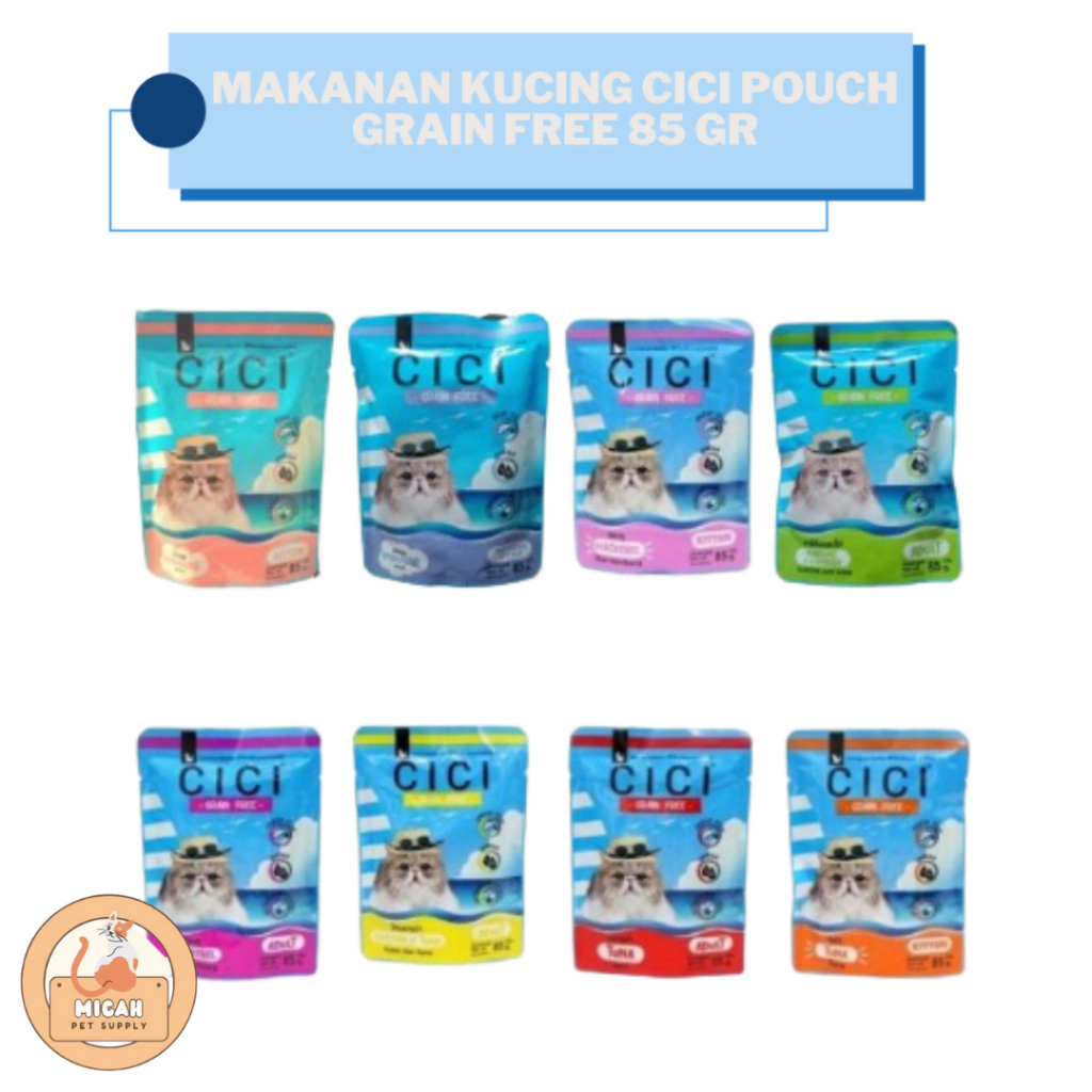 Jual Makanan Kucing Basah Cici Pouch Grain Free Kitten Adult Wet Food ...