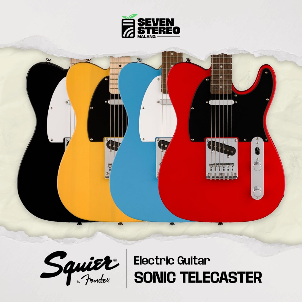 Jual Squier Sonic Telecaster Electric Guitar - Gitar Elektrik Squier by Fender | Shopee Indonesia