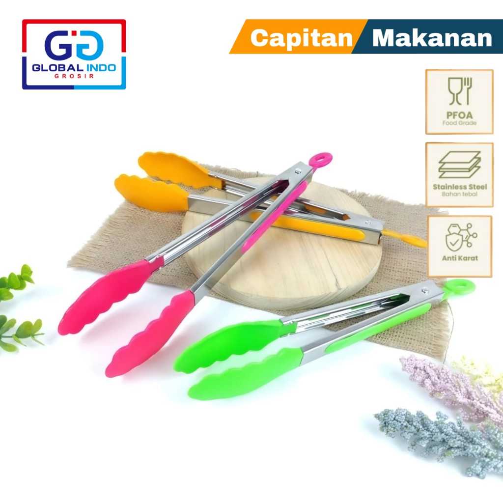 Jual GLOBAL Capitan Warna Alat Penjepit Makanan Capitan Kue ...