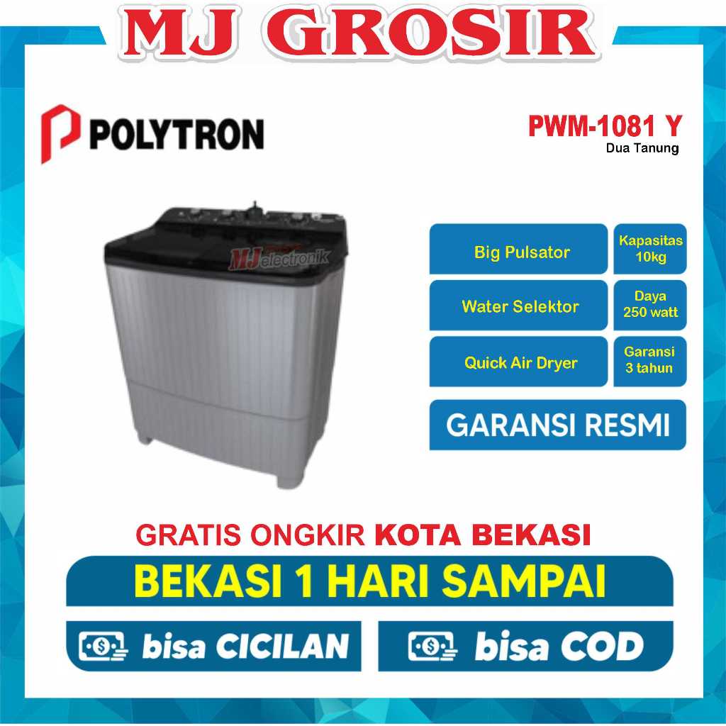 Jual MESIN CUCI POLYTRON PWM 1076 B / PWM 1081 Y / TW 928 / TW 1127 ...