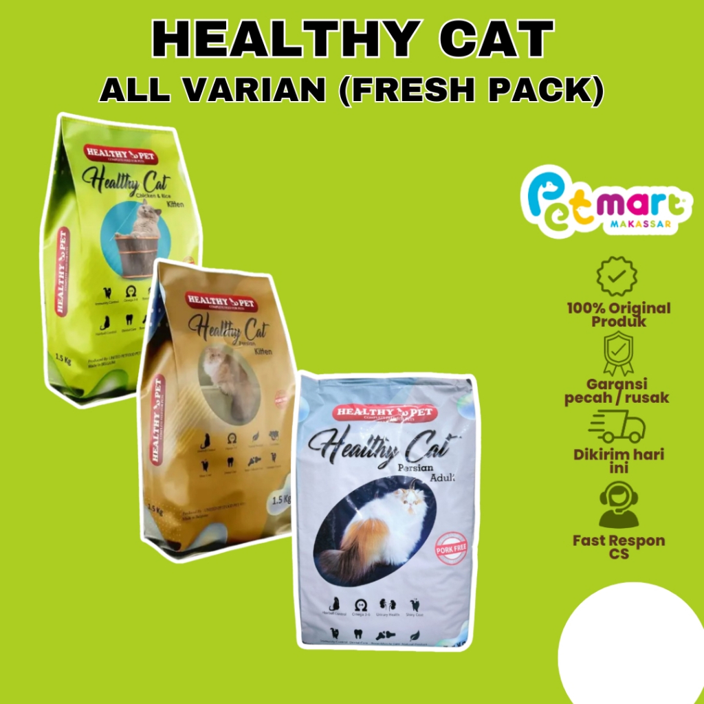 Jual Makanan Kucing Healthy Cat All Varian Dry Food Freshpack | Shopee ...