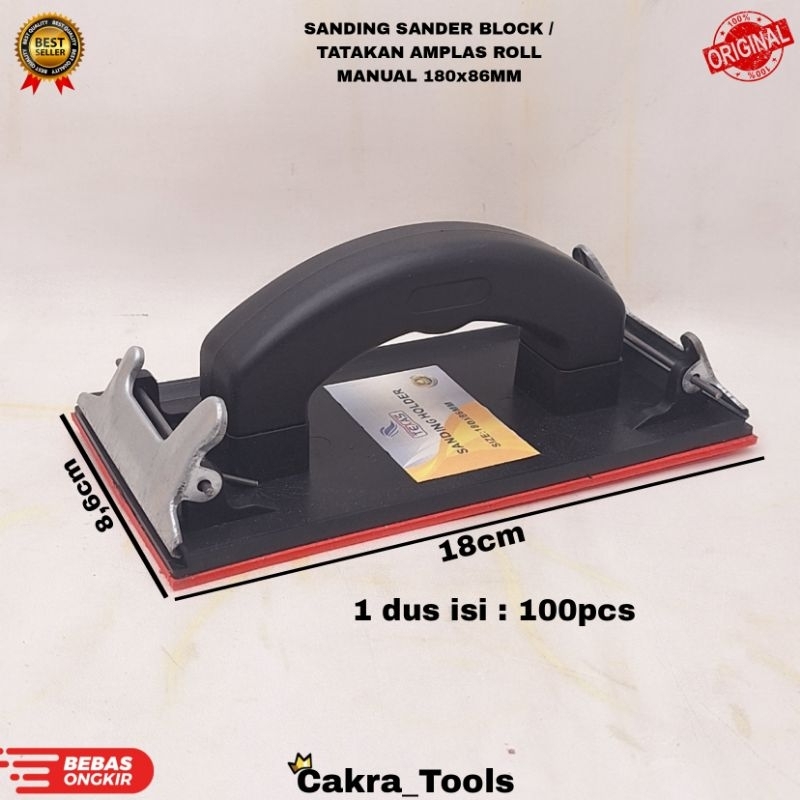 Jual SANDING SANDER BLOCK / TATAKAN AMPLAS ROLL MANUAL 180×86MM / TATAKAN AMPLAS PERSEGI ...