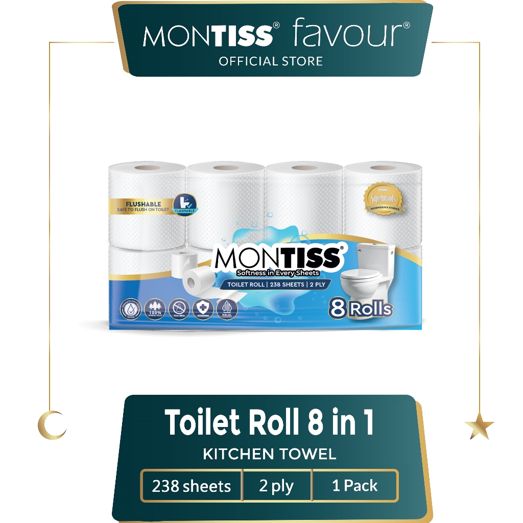 Jual Montiss Toilet Roll 238 Sheets | Shopee Indonesia