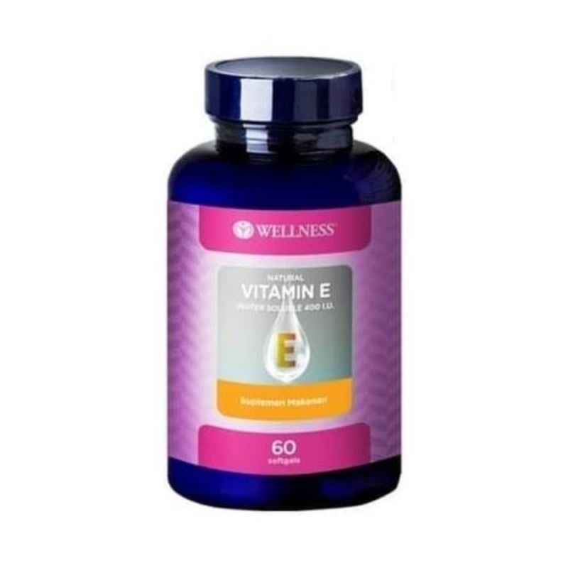 Jual Wellness Vitamin E 400 iu water soluble (60 softgel) | Shopee ...