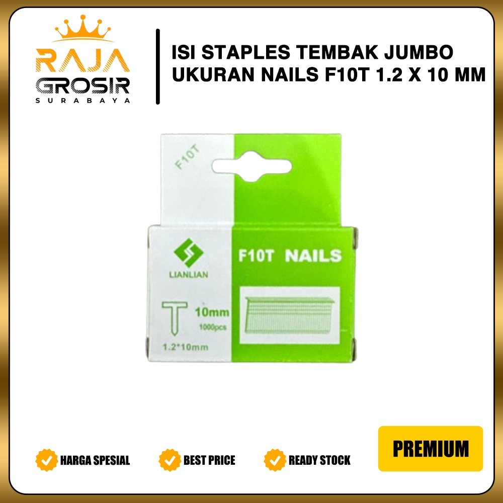 Jual Isi Refill Mata Air Nailer/Staples 1000pcs isian staples tembak ...