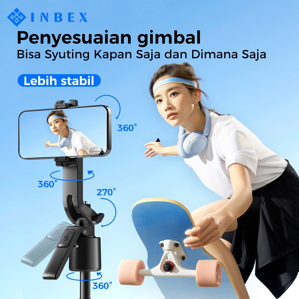 Jual INBEX QT180 Multifungsi Tongsis Gimbal AI Gimbal StabilizerAuto ...