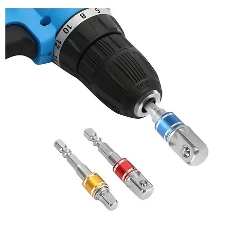 Jual Adaptor Bor ke Socket 1/4 3/8 1/2 inch set 3pcs / Adapter Kepala ...