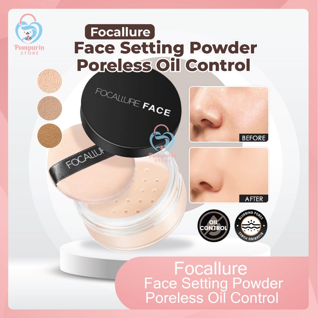 Jual Focallure Face Setting Powder Poreless Oil Control (FA15) 7gr - Bedak Tabur / Loose Setting ...