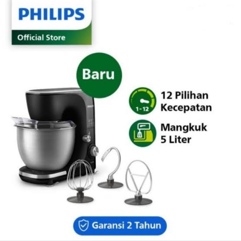 Jual PHILIPS Stand Mixer HR 7922 Stainless Kitchen Machine 5 Liter ...