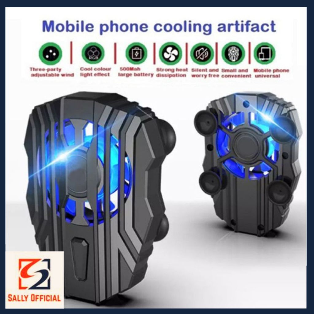 Jual FL01 LED Mobile Phone Cooler Gaming Fan Pendingin Hp Fan Cooler ...