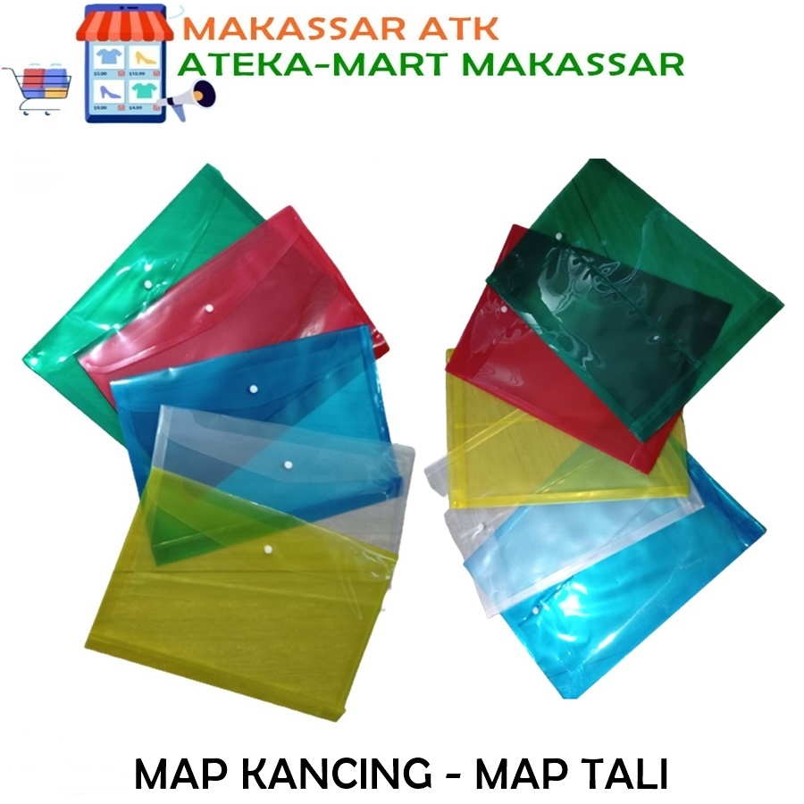Jual [BKS/12PCS/WARNA] MAP TALI DAN MAP KANCING DOCUMENT BAG | Shopee ...