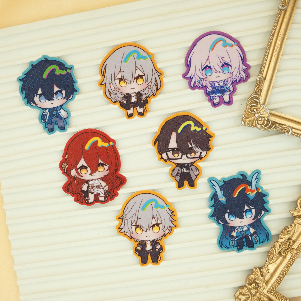 Jual Honkai Star Rail Vinyl Glitter Laminated Sticker Group A ...