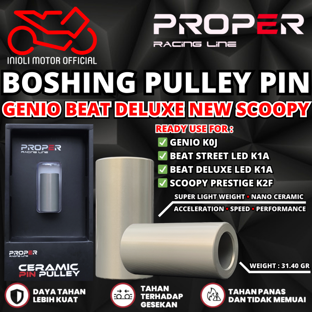 Jual BOSHING PULLEY PROPER GENIO BEAT DELUXE SCOOPY PRESTIGE NEW BEAT ...
