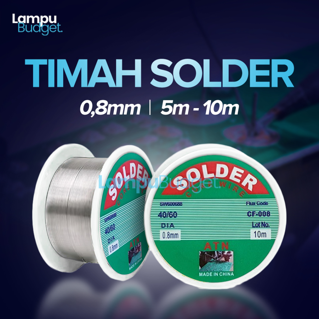 Jual 【COD】Timah Solder 10m Diameter 0.8mm Solder Wire Kawat Solder ...