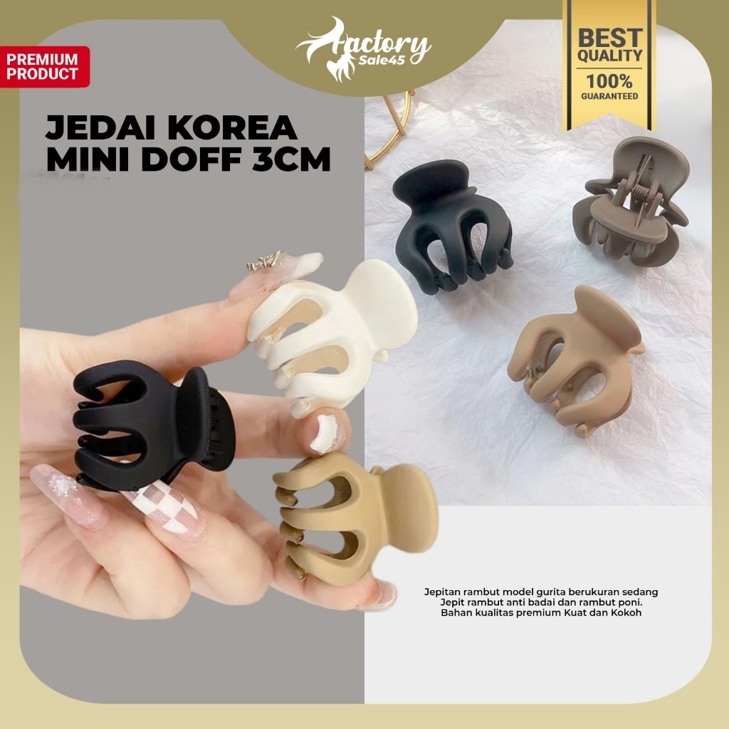 Jual Jedai Korea Mini DOFF 3CM /Jepitan Rambut Cakar Kecil / Jepitan ...