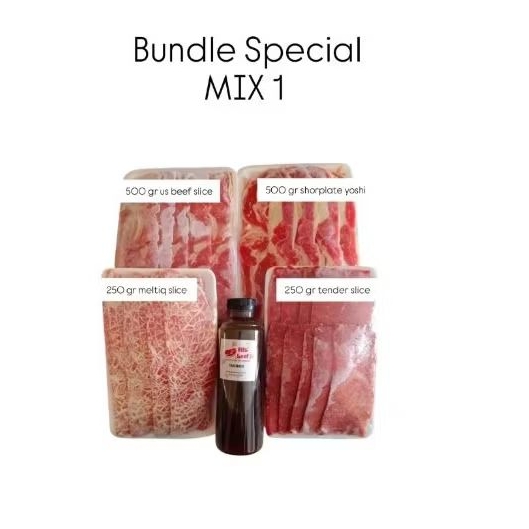 Jual BUNDLE MIX- Daging slice MIX sukiyaki BBQ | Shopee Indonesia