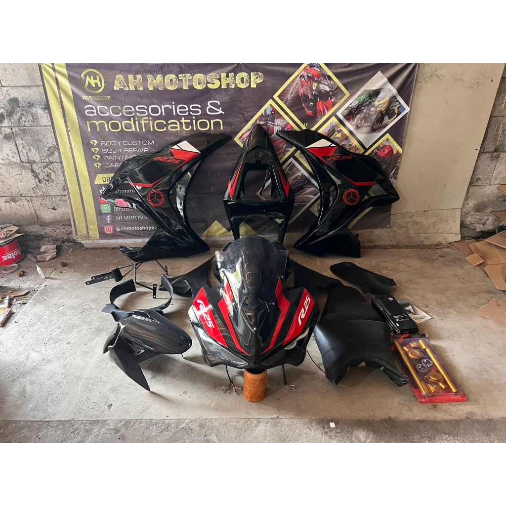Jual Full Fairing Full Body Model R25 R3 PNP Untuk R15 V2 Lama Byson ...