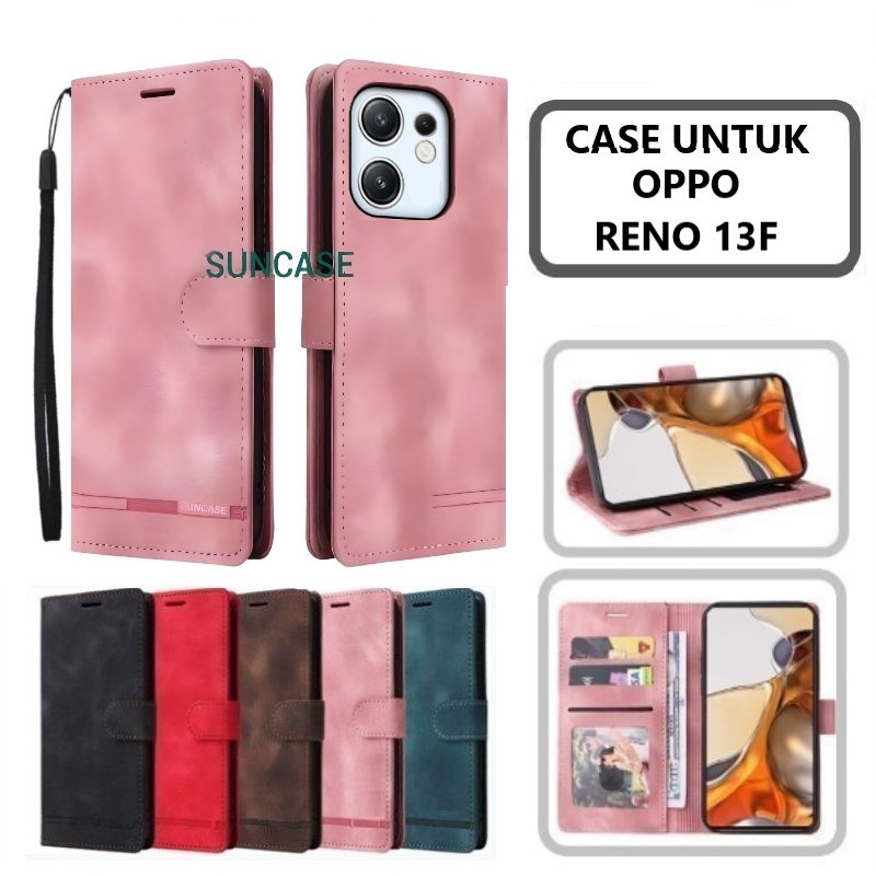 Jual Casing OPPO RENO 13F model flip buka tutup case kulit ada tempat ...