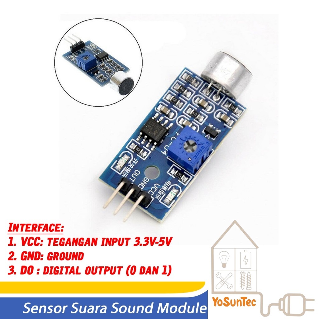 Jual Modul Sensor Suara Sound Detection Module Voice Detector Arduino ...