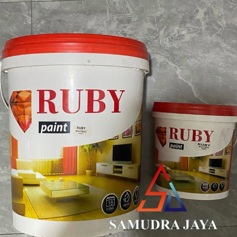 Jual CAT TEMBOK RUBY CAT AIR TEMBOK CAT TEMBOK MURAH 25KG 5KG | Shopee Indonesia