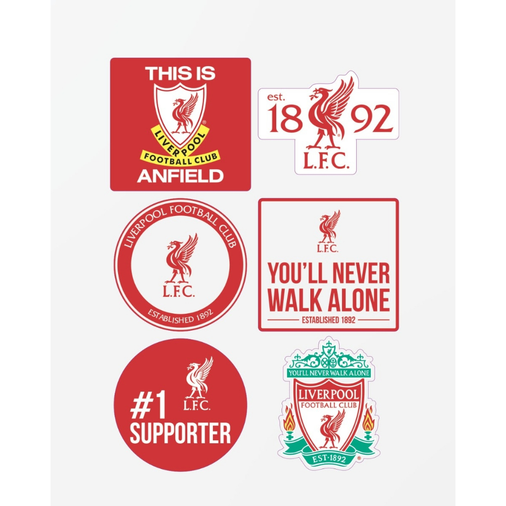 Jual Liverpool FC Multi Set Car Stickers - Official LFC Accessories ...