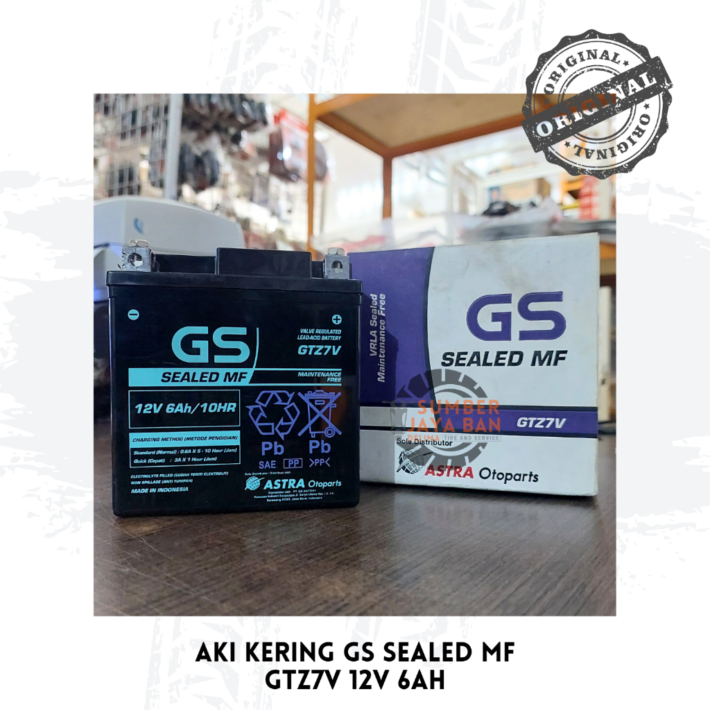 Jual Aki Kering GS GTZ7V Sealed MF ORI | Shopee Indonesia