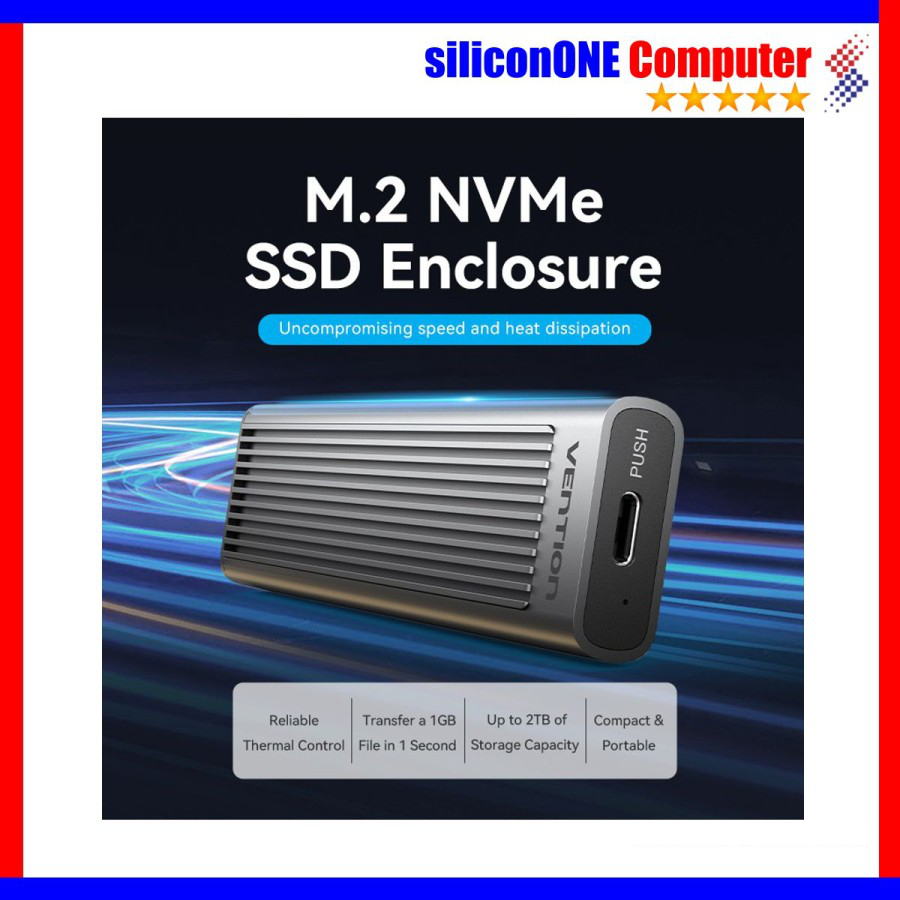 Jual Vention M2.NVMe Casing SSD Enclosure USB3.1 | Shopee Indonesia