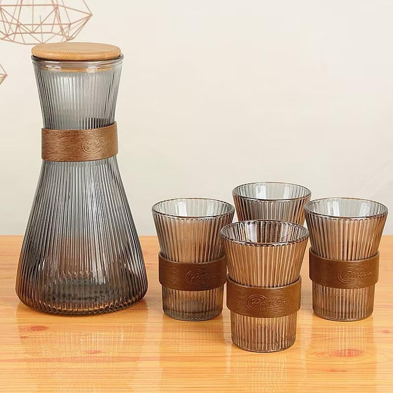 Jual SET GELAS KACA AESTHETIC | GELAS SET 5 PCS | GELAS SET DENGAN TEKO ...
