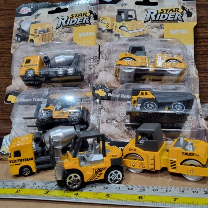 Jual mainan mobil konstruksi Construction bahan Besi - star rider truk ...