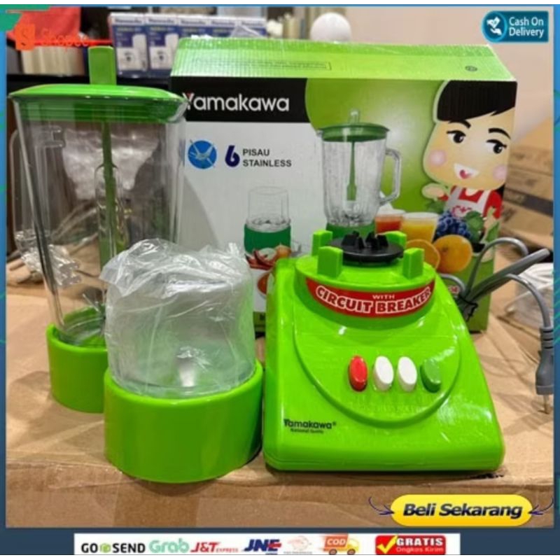 Jual Blender Yamakawa Blender 2 In 1 Blender 6 Pisau Stainless | Shopee ...