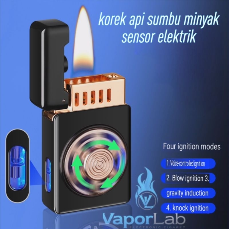 Jual korek api minyak sumbu usb elektrik plasma arc with voice touch ...