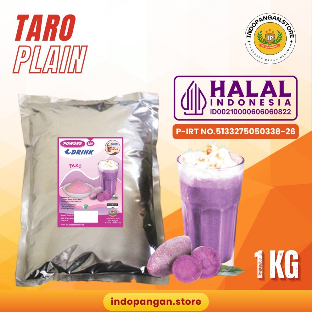 Jual Powder Rasa Taro 1 Kg (PLAIN) Kemasan Foil - Bubuk Minuman Rasa ...
