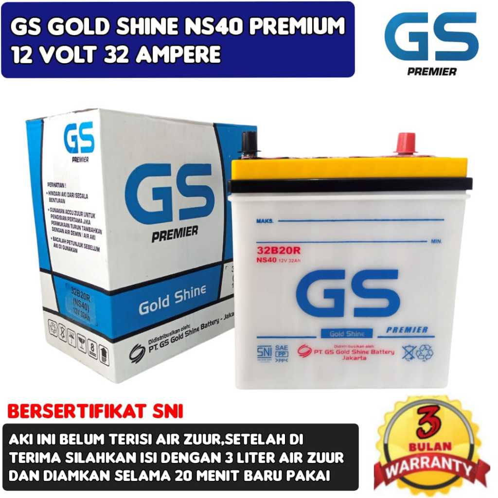 Jual Aki Mobil Avanza/Rush/Espass/Terios/Xenia/Katana/Carry GS Gold Shine NS40 Premium 32 AH ...