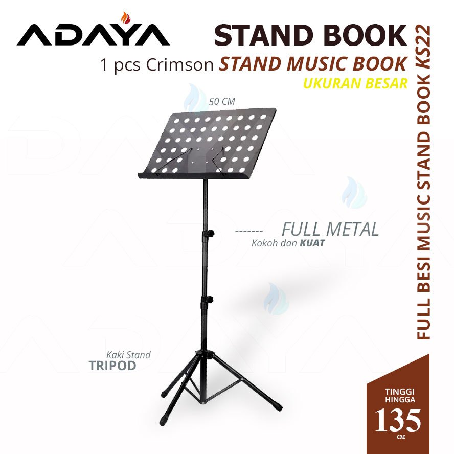 Jual STAND BOOK MUSIC UKURAN BESAR PAPAN BERLUBANG STAND PARTITUR ...