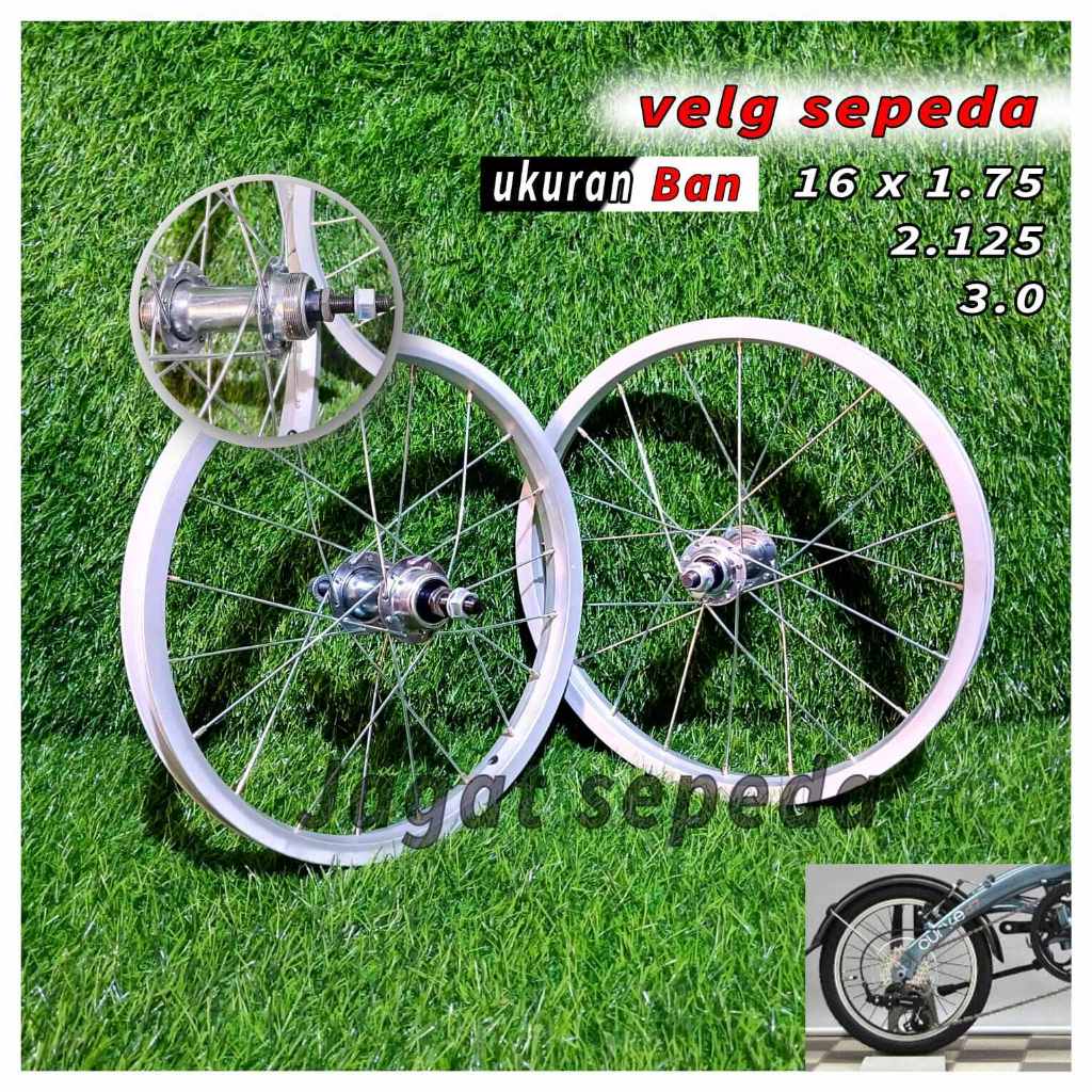 Jual velg sepeda 16 in velg roda sepeda 16 in sudah di rakit setel ...