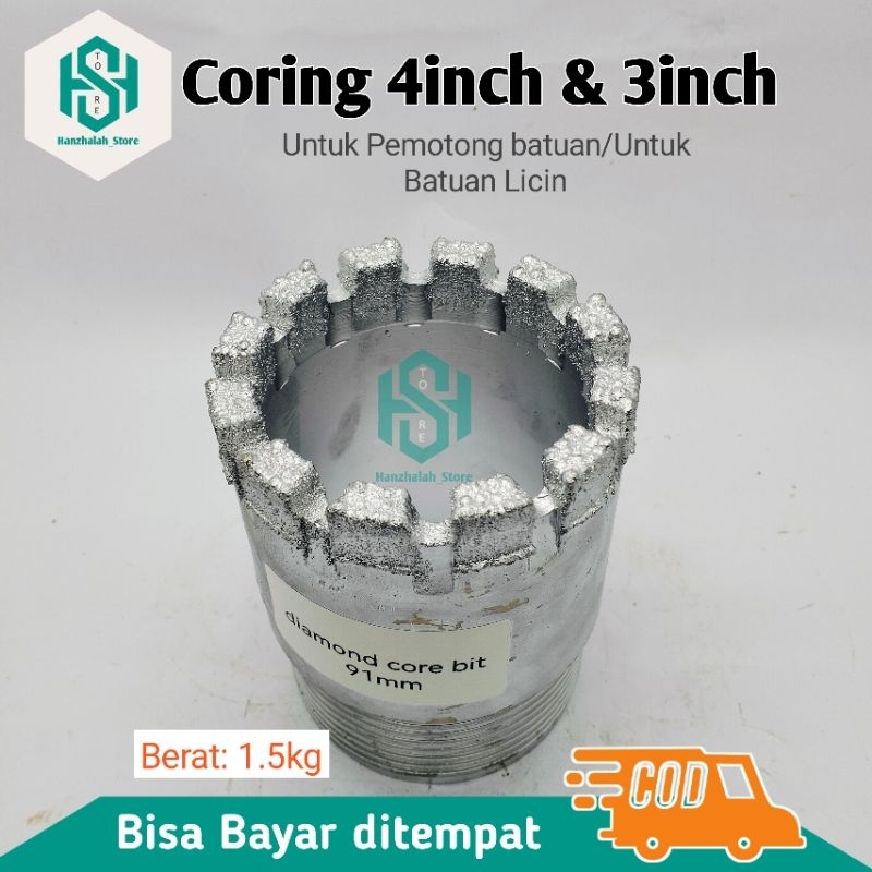 Jual mata bor coring/mata bor sumur batuan licin/mata bor sumur tembus ...