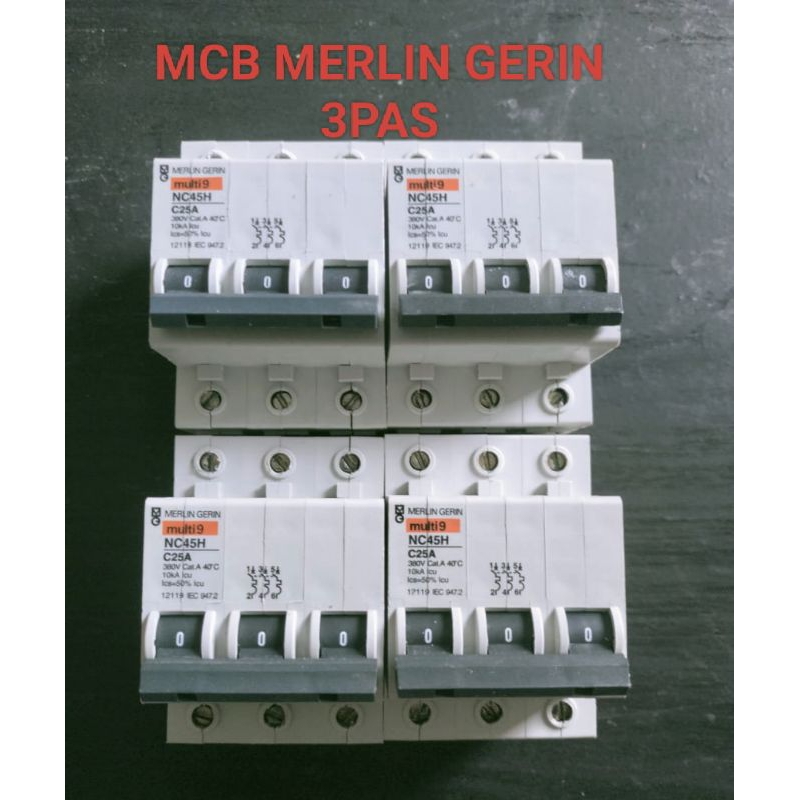 Jual MCB MERLIN GERIN orginal 3PAS 6a 10a 16a 20a 25a 35a 40a 50a barang second siap pakek di ...