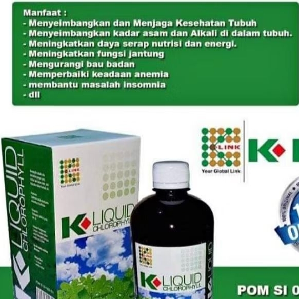 Jual K-LIQUID CHLOROPHYLL 500 ml KLOROFIL K-LINK ORIGINAL Clorofil Klink Klorofil Original BPOM ...