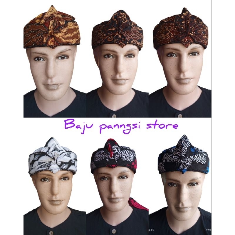 Jual Blangkon Sunda batik/iket tertutup motif batik/blangkon Jawa sund ...
