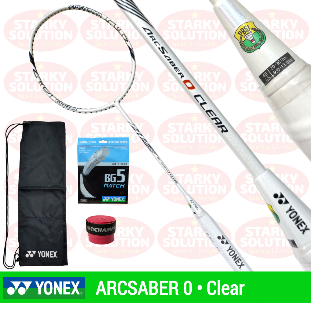 Jual Raket YONEX ARCSABER 0 CLEAR Badminton Bulutangkis Arc Saber O Original | Shopee Indonesia