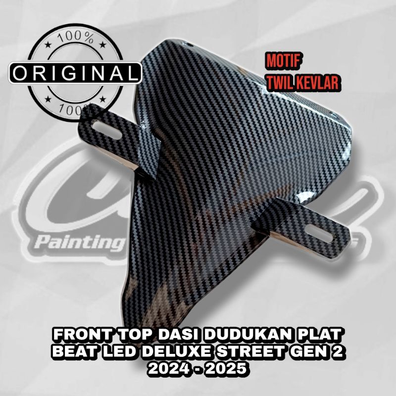 Jual dasi dudukan plat front top panel kecil beat led new gen 2 deluxe street carbon wtp motif ...