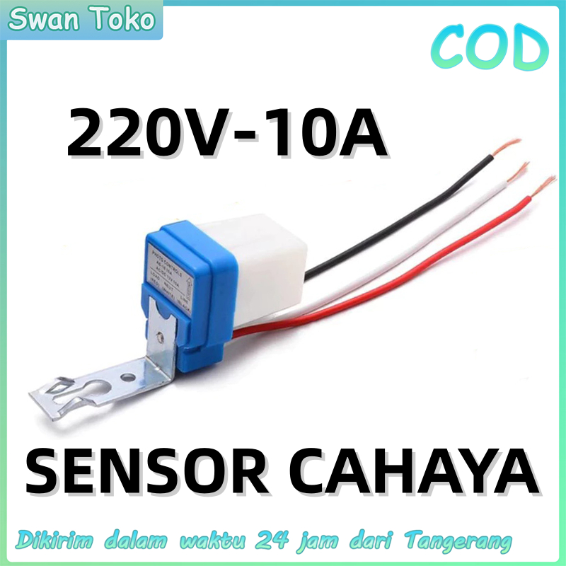Jual Sensor Cahaya Photocell Fotosel 220V 10A / Sensor Lampu Otomatis ...