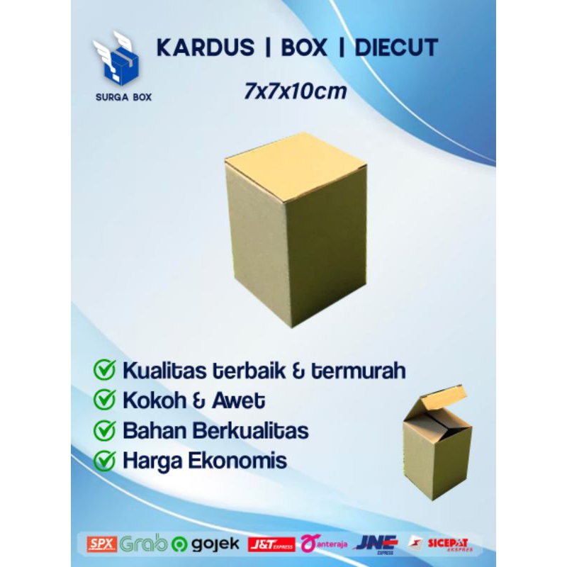Jual Kotak Kardus karton uk. 7x7x10 cm......Die Cut kotak aksesoris dll ...
