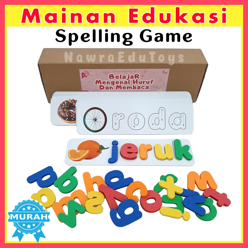 Jual Mainan edukasi SPELLING GAME/ MENGEJA KATA / mengenal huruf ...