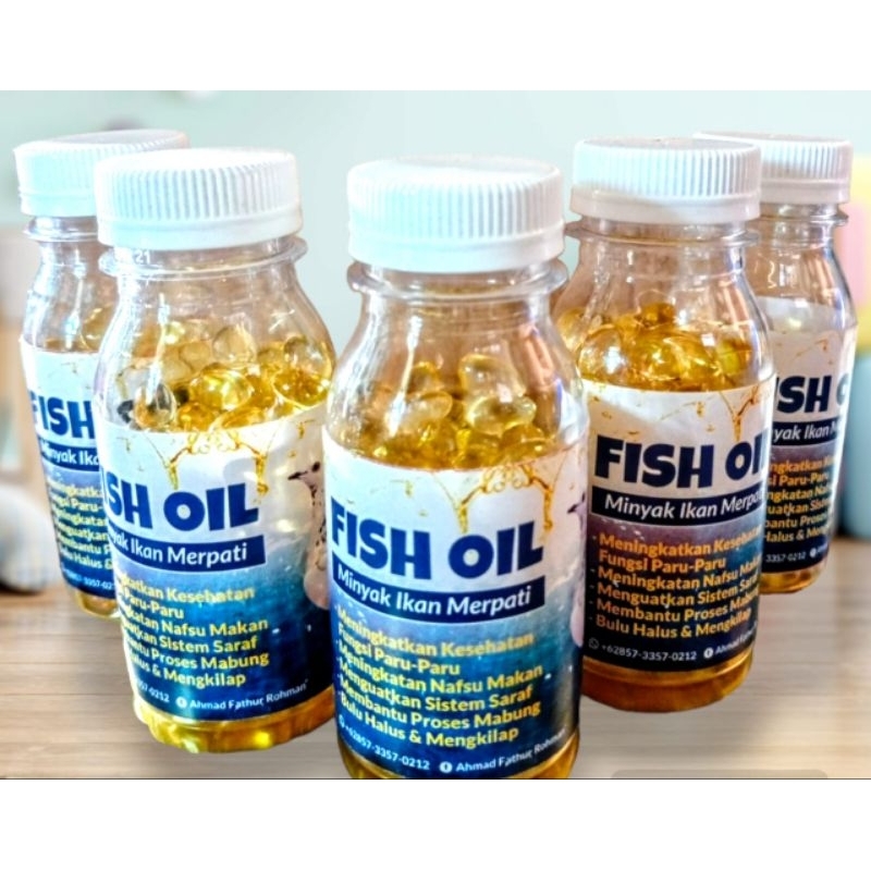 Jual fish oil (minyak ikan cod ) isi 100 kapsul vitamin untuk kucing ...