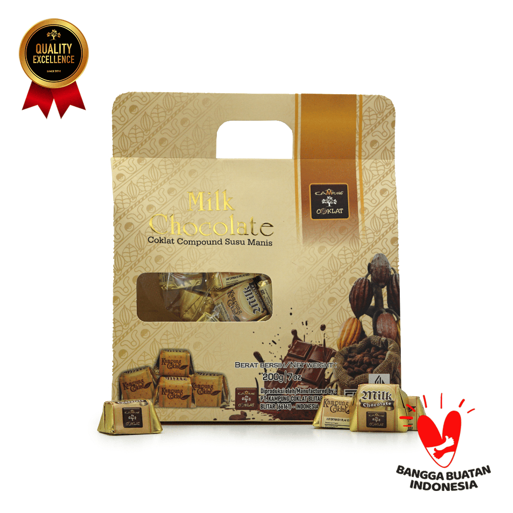 Jual COKLAT POUCH MILK 200G - KAMPUNG COKLAT BLITAR | Shopee Indonesia