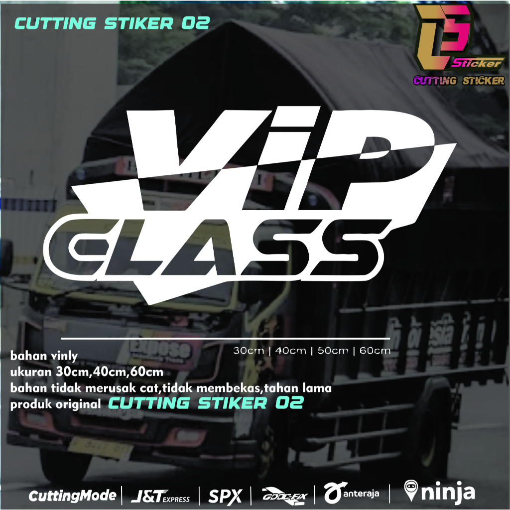 Jual STICKER TULISAN VIP CLASS COCOK UNTUK KACA DAN BODY MOBIL ORIGINAL ...