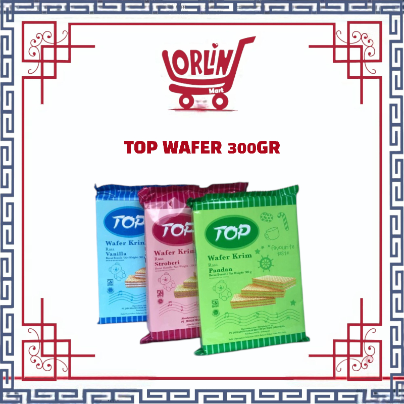 Jual TOP WAFER VANILLA 300GR / TOP WAFER STRAWBEERY 300GR / TOP WAFER ...
