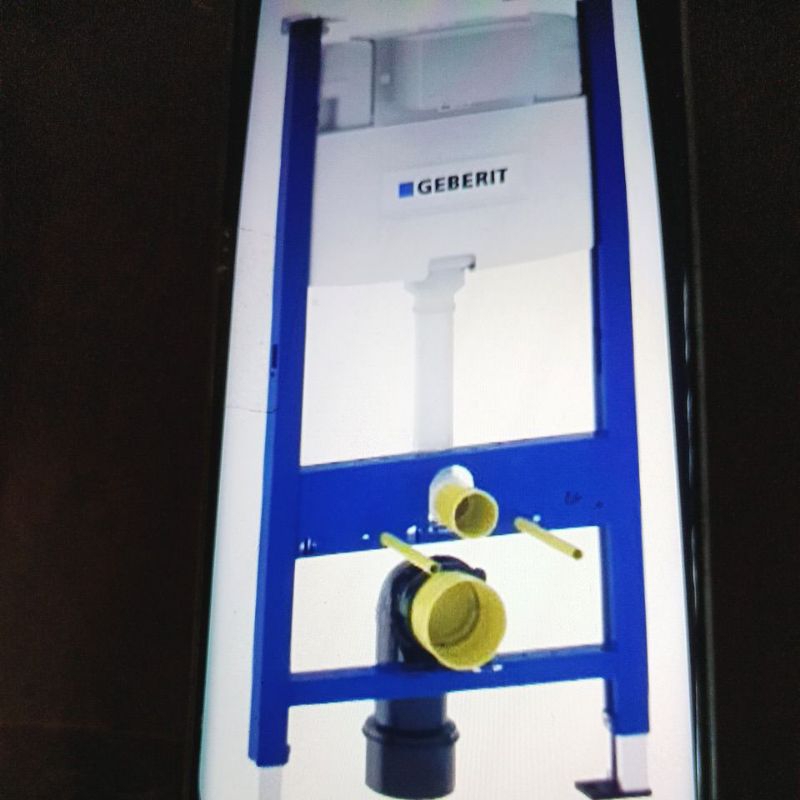 Jual Tangki Bracket Closet Duduk Toto CW822NJ wallhung tipe 224.095.00.1 Geberit Duofix Cistern ...