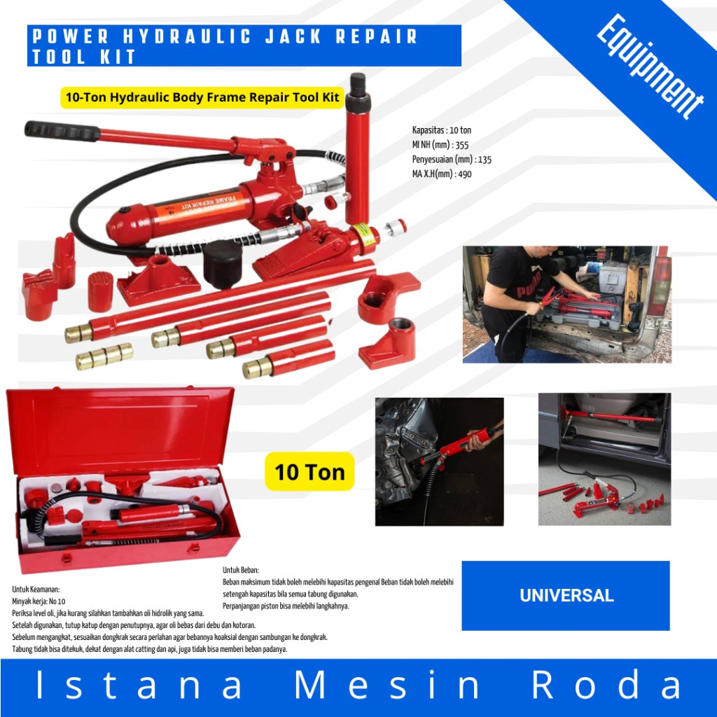 Jual Body Jack 10 Ton / Alat untuk Repair Body Mobil / Hydraulic Repair ...
